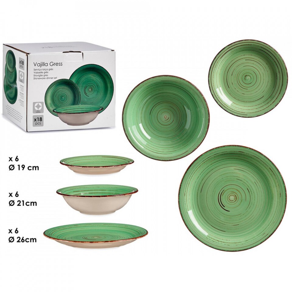 Set 18 piese vesela Stomeware, verde - eMAG.ro
