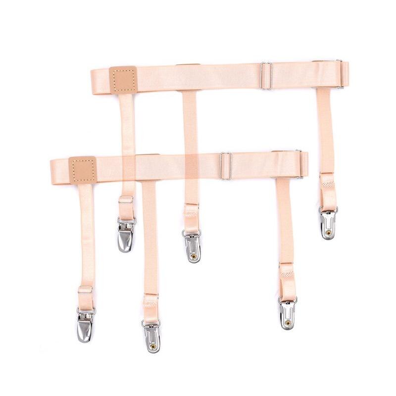 Bretele suspensor GOGOU, Nailon/Lycra, Bej - eMAG.ro