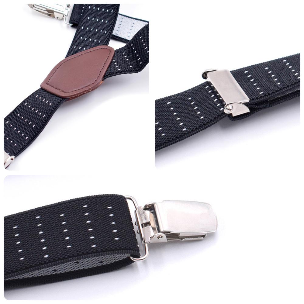 Bretele suspensor GOGOU, Poliester, 80cm, Negru/Alb - eMAG.ro