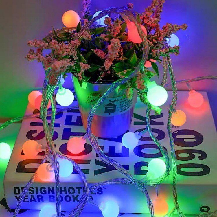 Instalatie pentru craciun liniara cu becuri colorate, FH-6, lungime 4 m ...