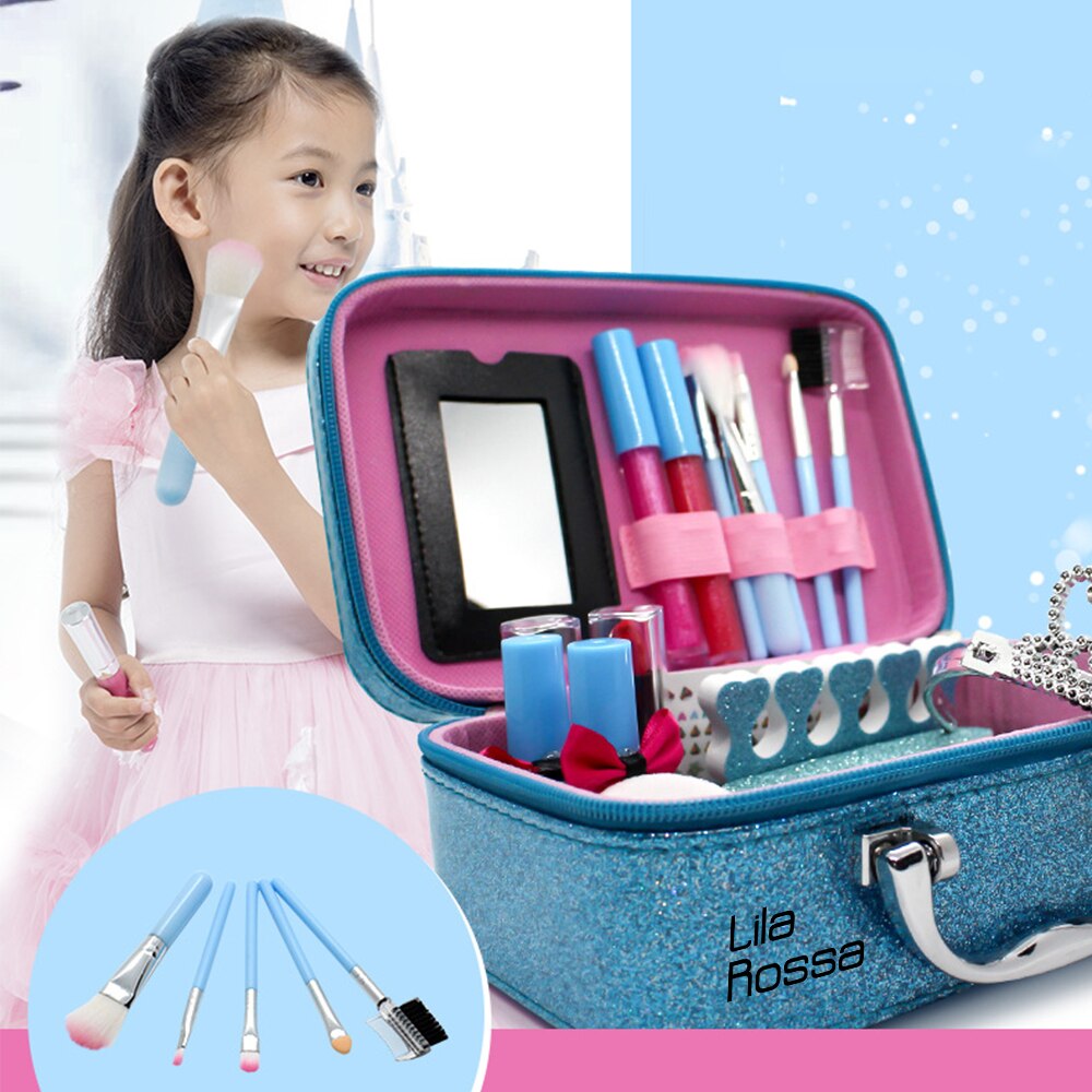 Trusa beauty Hi Lila Rossa girls, makeup copii si unghii, solubile in ...