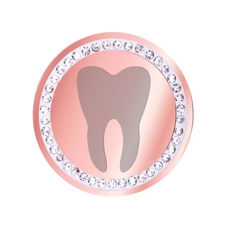 Martisor Brosa Inox Banut Pietre Doctor Stomatolog Rose Gold - eMAG.ro