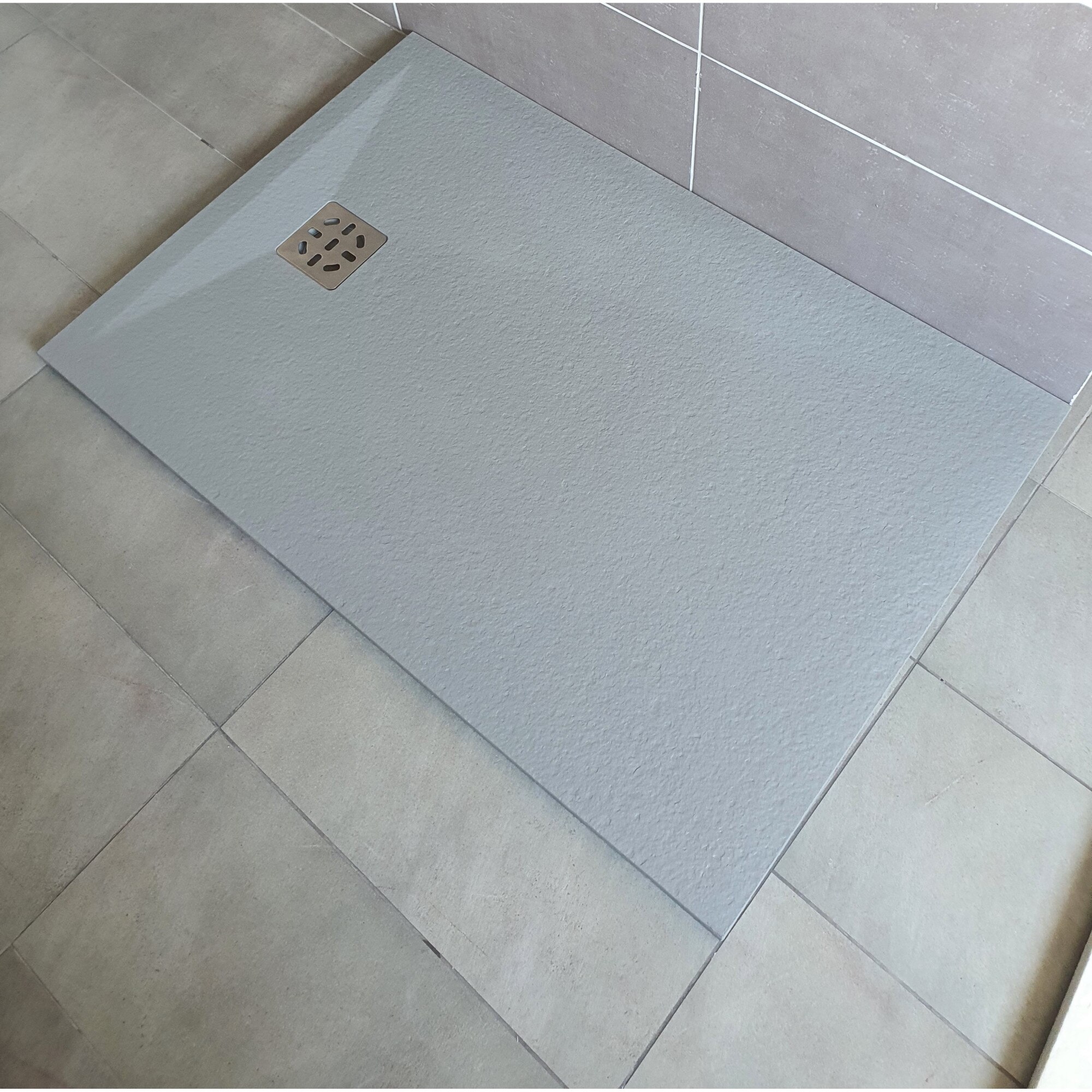 Cadita de dus din Compozit 100 x 100 cm cu sifon scurgere si grila de ...