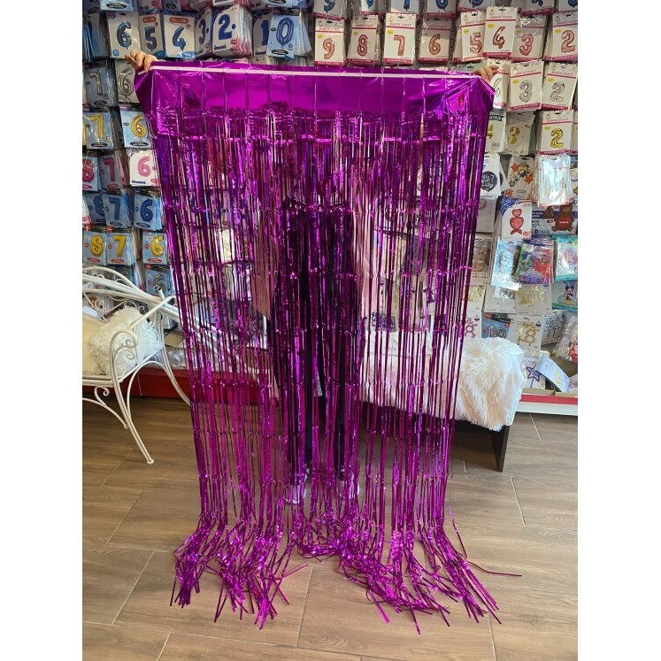 Perdea beteala roz metalic 1 m x 2 m - eMAG.ro