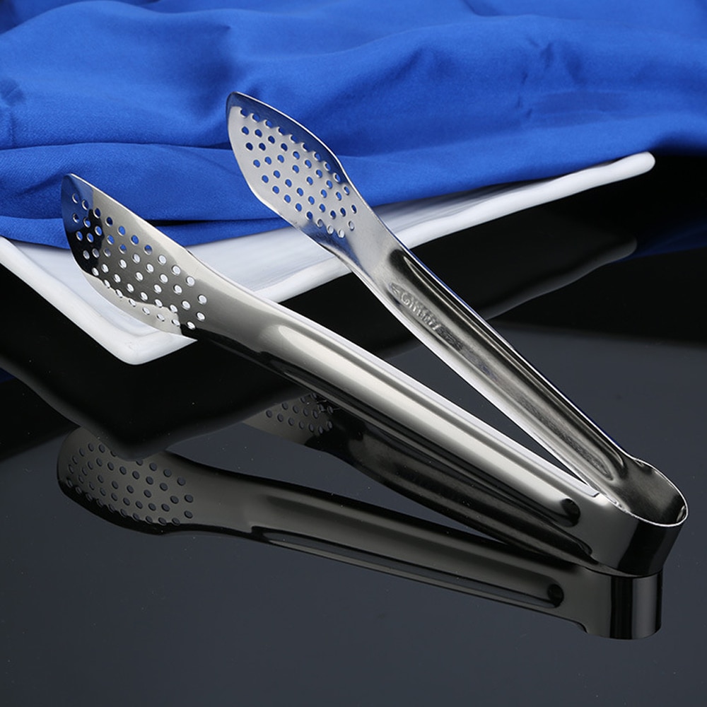 Cleste de bucatarie, GOGOU, inox, cu gauri, pentru grill/servire, 33 cm ...