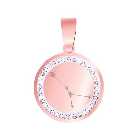 Martisor Pandantiv Inox Banut Pietre Constelatie Rac Rose Gold - eMAG.ro