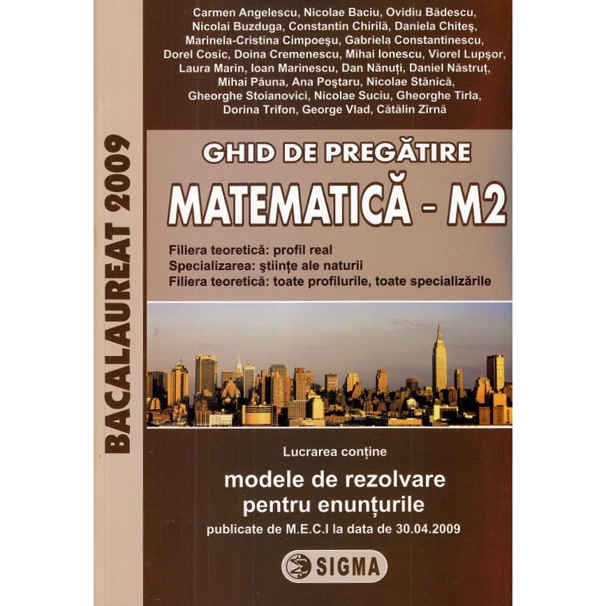 Ghid De Pregatire Pentru Bacalaureat La Matematica M2 - eMAG.ro