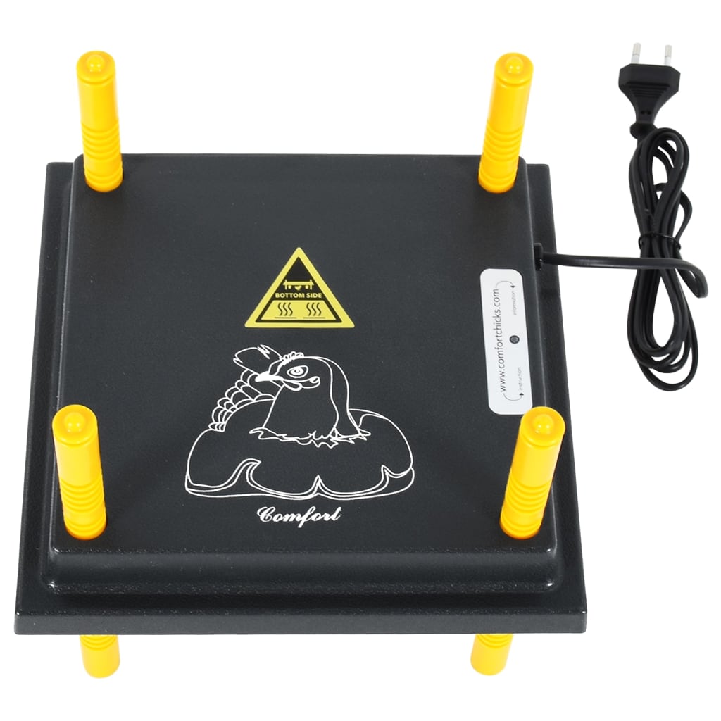 Placa de incalzire pentru pui vidaXL, Plastic, 25 x 25 cm, Negru 220 ...