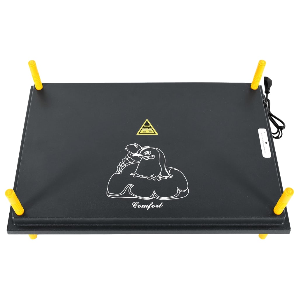 Placa de incalzire pentru pui vidaXL, Plastic, 40 x 60 cm, Negru - eMAG.ro