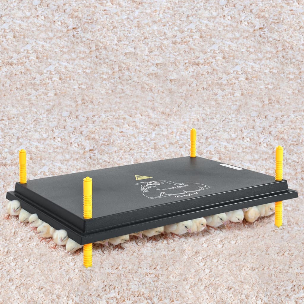 Placa de incalzire pentru pui vidaXL, Plastic, 40 x 60 cm, Negru - eMAG.ro