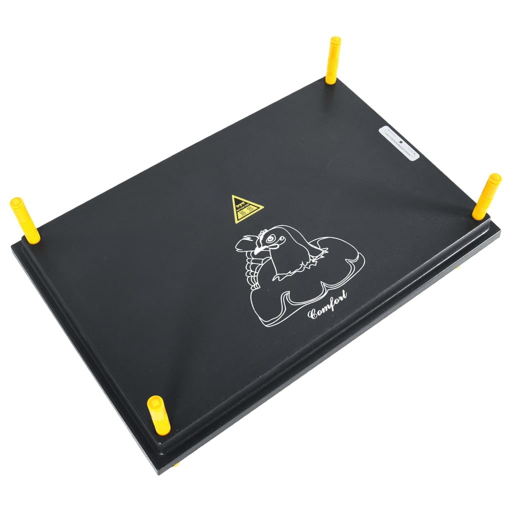 Placa de incalzire pentru pui vidaXL, Plastic, 40 x 60 cm, Negru - eMAG.ro