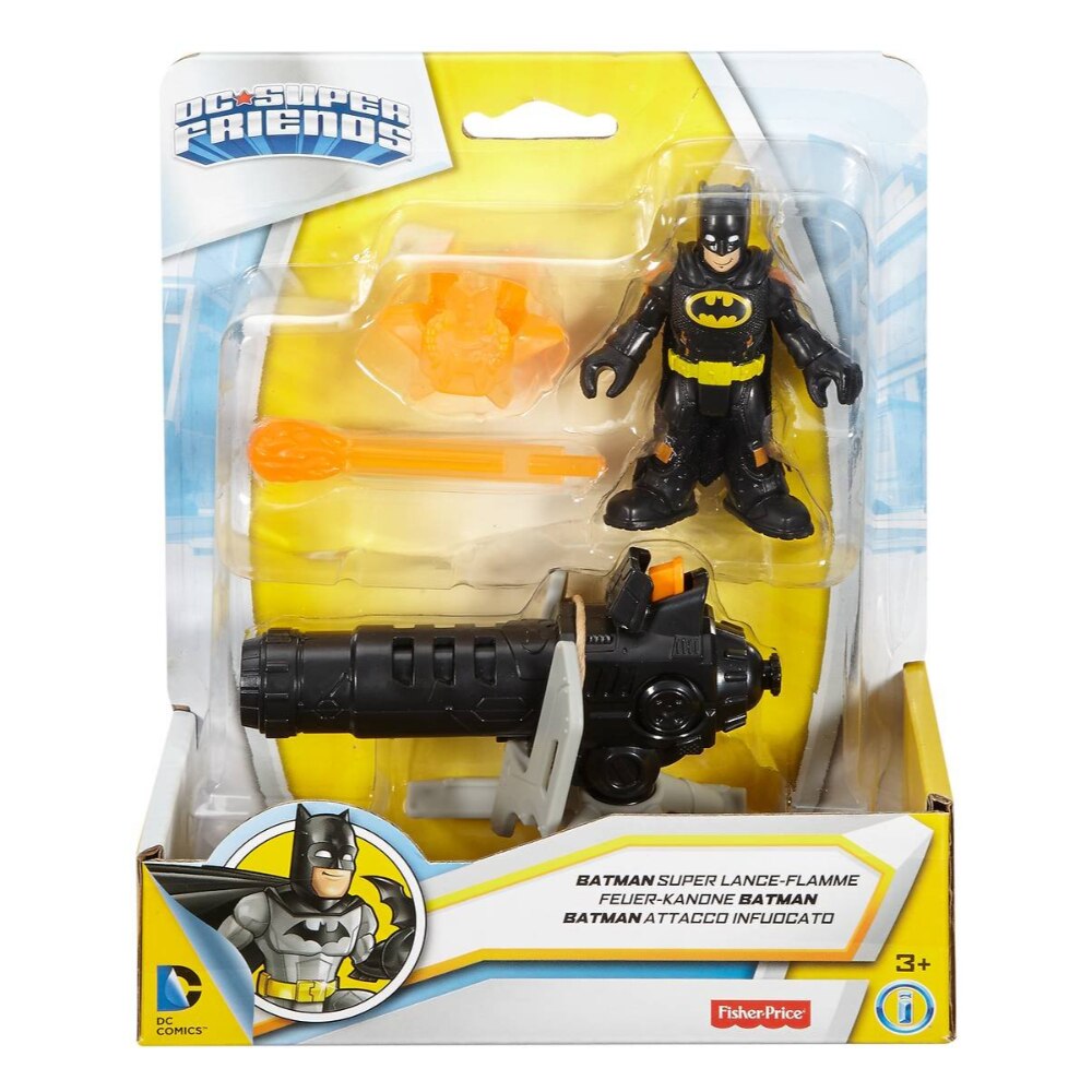 Figurina Batman, Fisher Price, Dc Super Friends, 8 cm, Multicolor - eMAG.ro