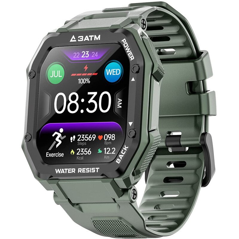 Smartwatch, 1.69", iOS/ Android, Verde - eMAG.ro