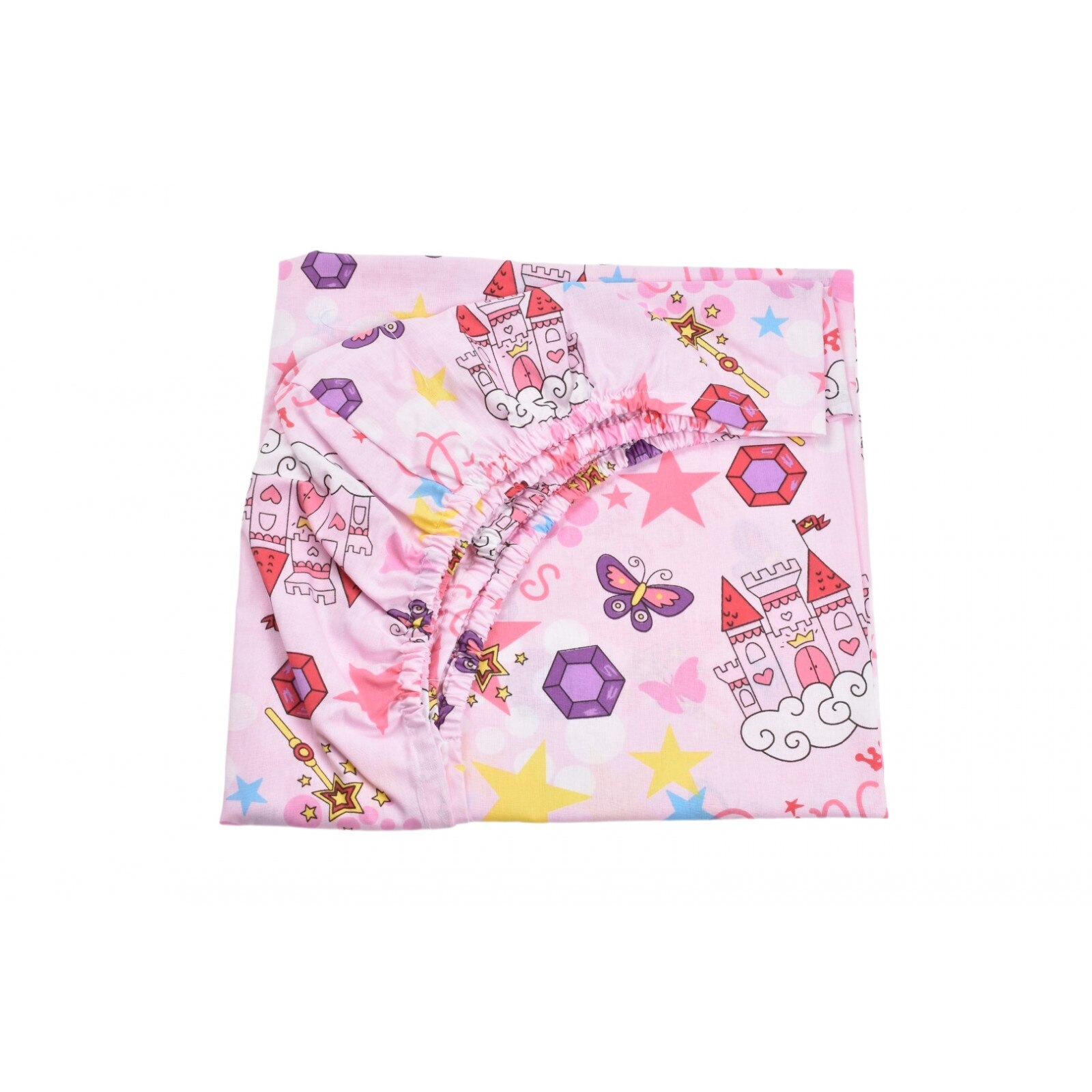 Cearsaf patut 120x60 cm bumbac 100% model princess - eMAG.ro