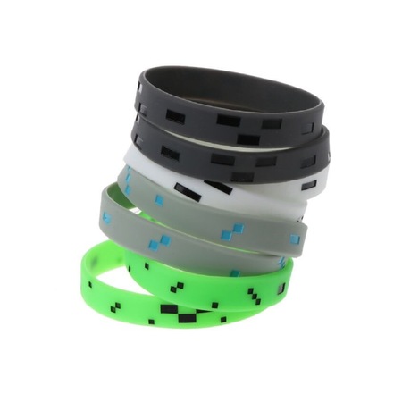 Set 8 bratari Minecraft, silicon, Multicolor - eMAG.ro