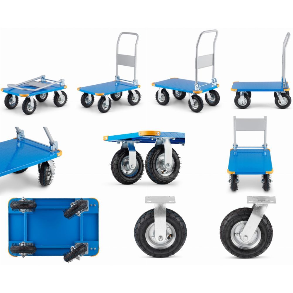 Carucior transport marfa, HIGHER, cu platforma pliabila, roti ...