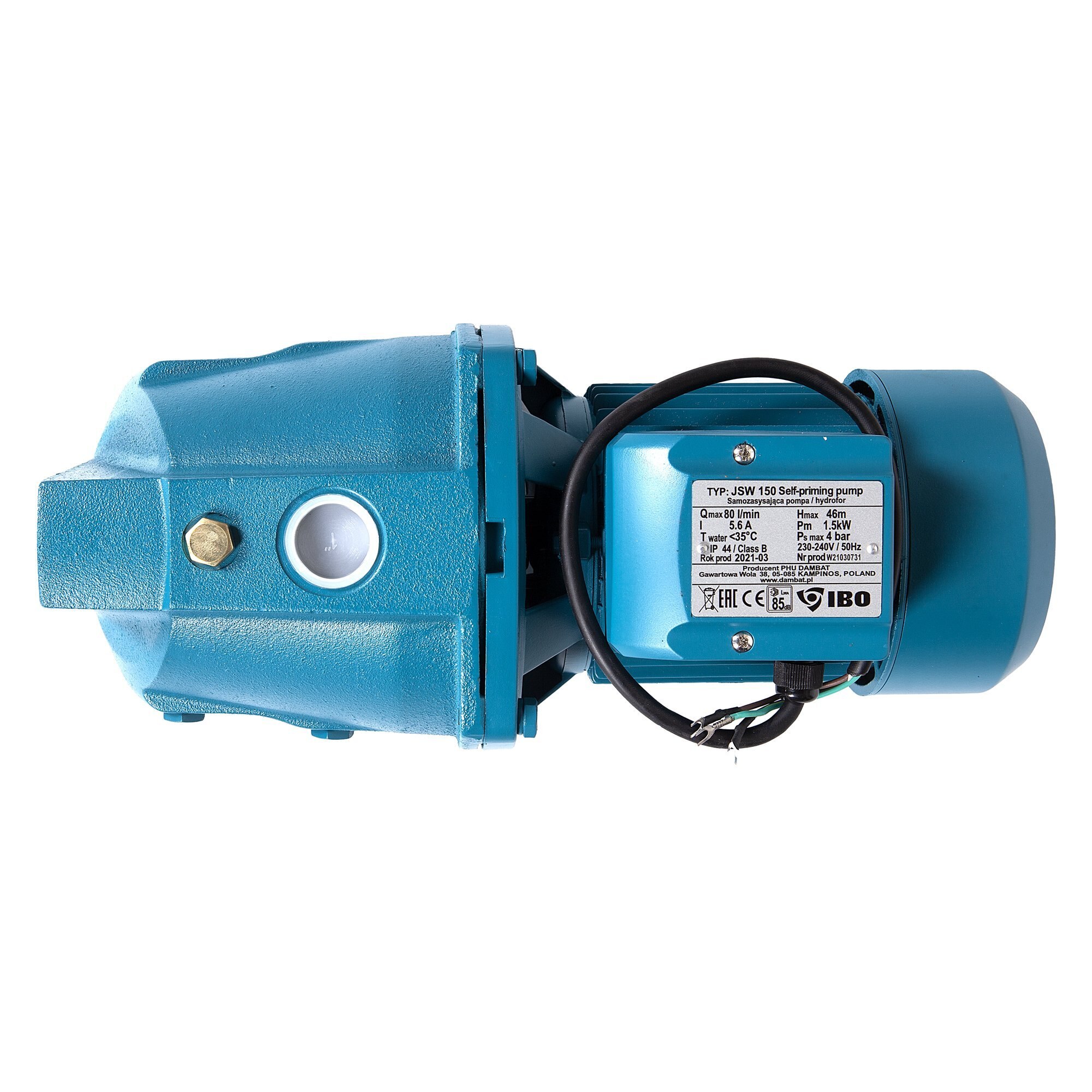 Kit Hidrofor 24L cu pompa IBO Dambat JSW150, 1.5kW, debit 80l/min, H ...