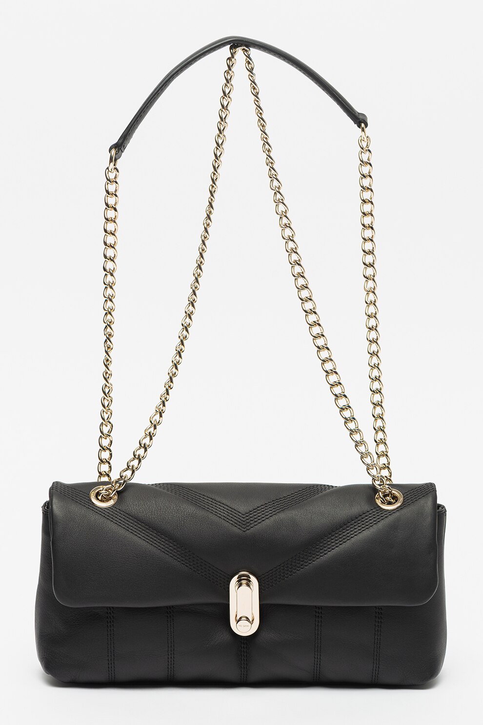 Ted Baker, Geanta baguette matlasata de piele Ayahli, Negru - eMAG.ro