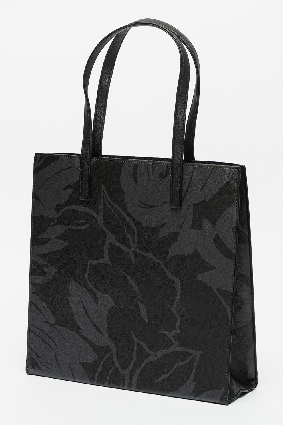 Ted Baker, Geanta tote cu model Hancon, Gri inchis - eMAG.ro