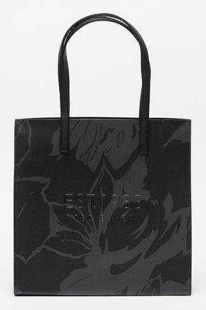Ted Baker, Geanta tote cu model Hancon, Gri inchis - eMAG.ro