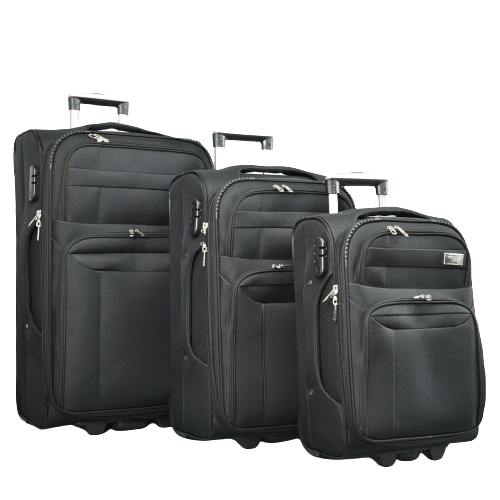 Set Valize, Perfect line, Textil, 75/30/46 cm, Negru - eMAG.ro