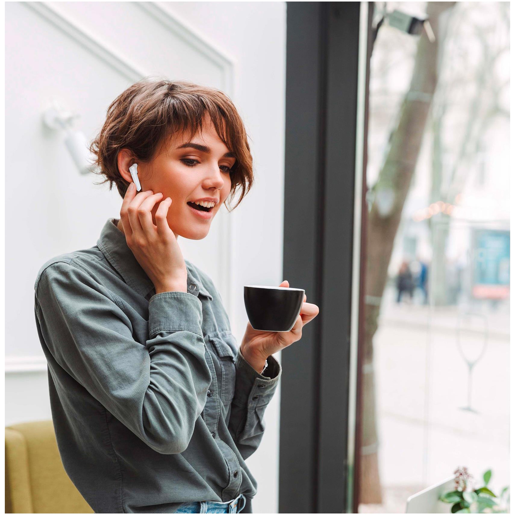 Casti In-Ear Celly Buds EarDrops BUZ1, Alb - eMAG.ro