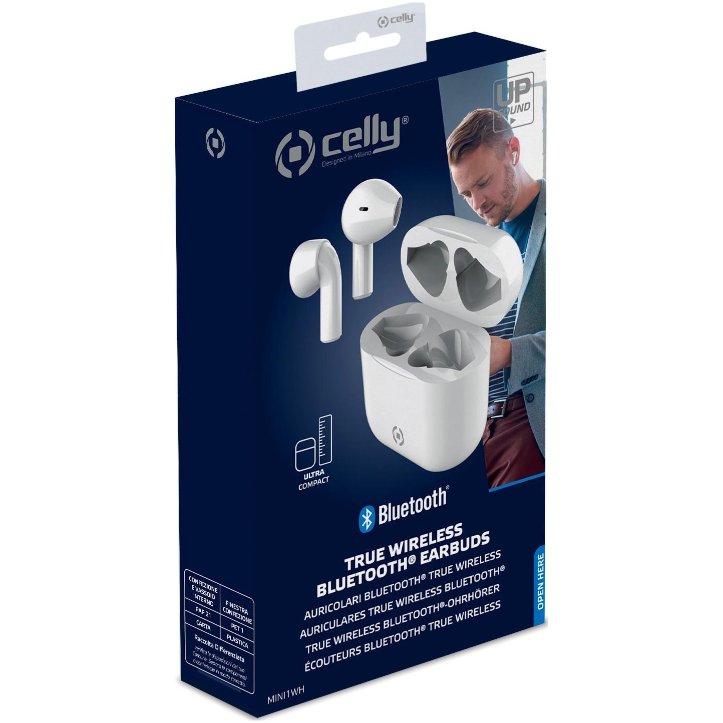 Слушалки In-Ear Celly Buds EarDrops Mini1, Бял - eMAG.bg
