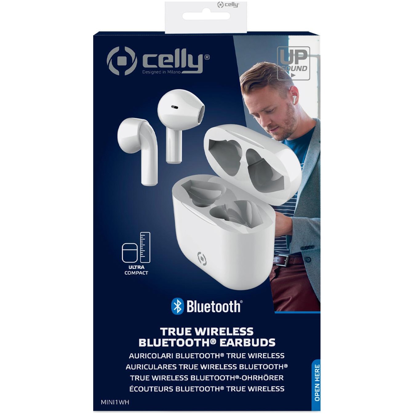 Слушалки In-Ear Celly Buds EarDrops Mini1, Бял - eMAG.bg