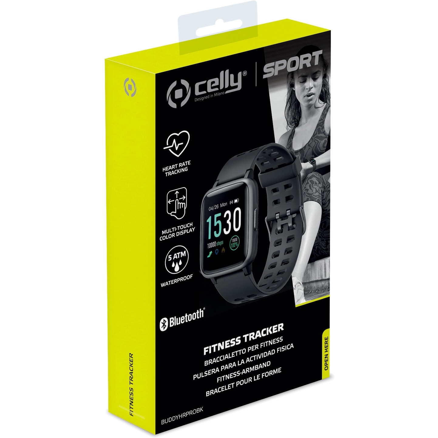 Smartwatch Celly BUDDYHRPROBK SmartWatch PRO, Negru - eMAG.ro