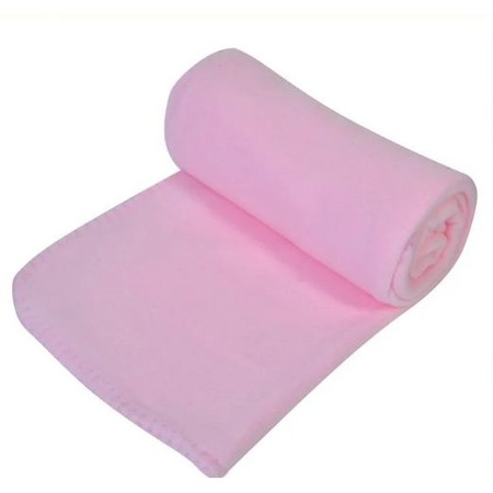 Patura fleece pentru bebelusi, roz, uni 100 x 140 cm - eMAG.ro