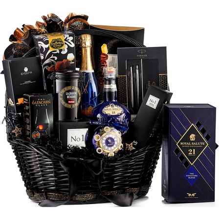 Cos Cadou Royal Crown cu Whiskey Chivas Royal Salute, Vin Spumant ...