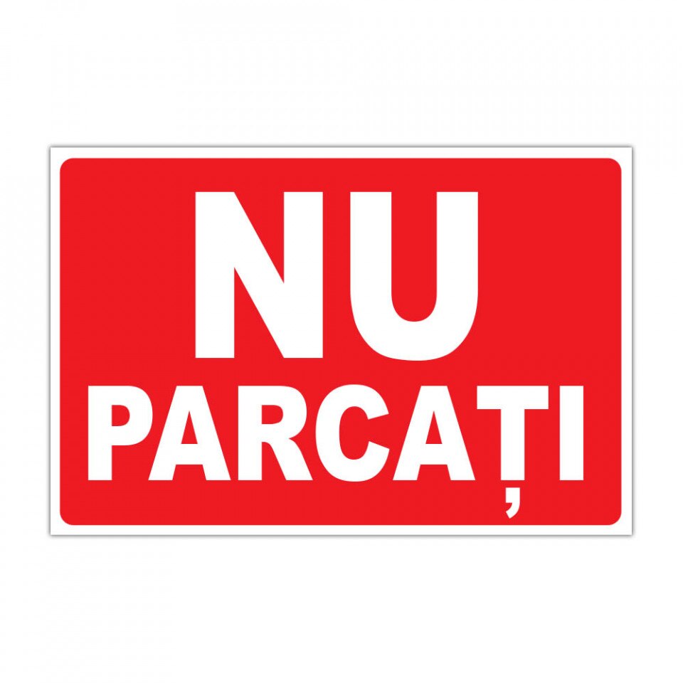 Indicator Parcare, Stickermania, Nu parcati., 30X40 cm, placuta PVC ...