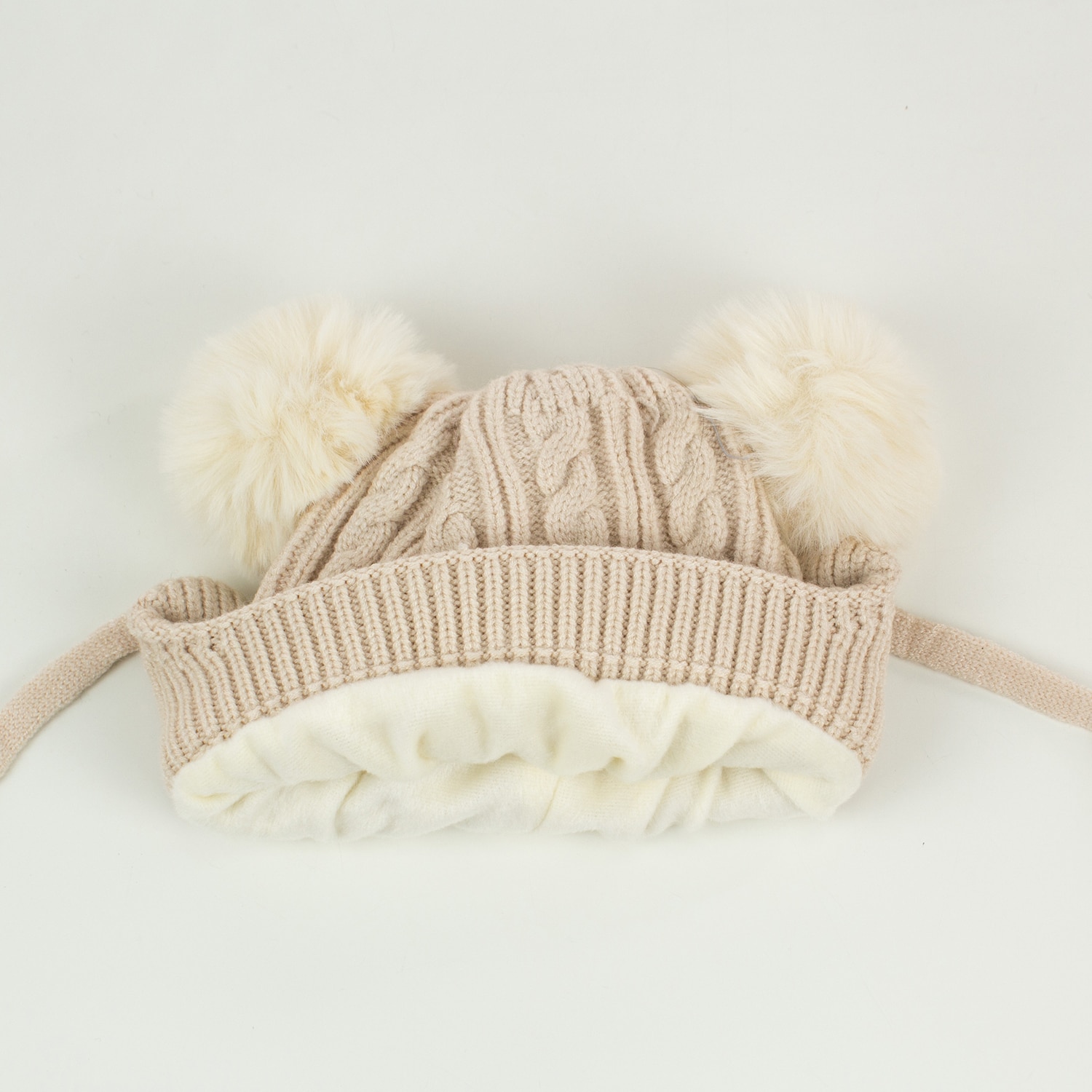 Caciulita bebe fete "Fashion Baby" tricotata si captusita, 3-6 luni, C ...