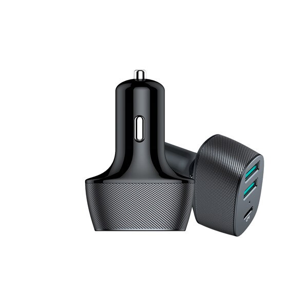 Set Incarcator Auto Cu 2xusb Qc3 0 Si 1xusb Type C 42w Cu Breloc Mega