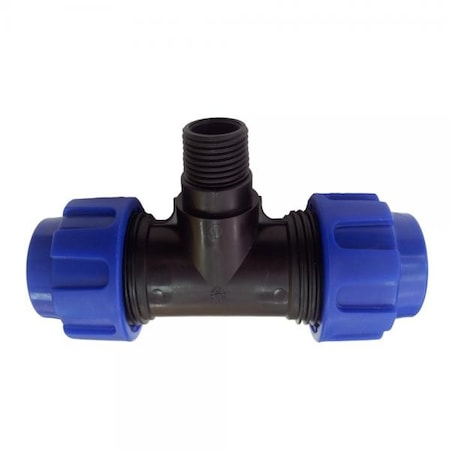 Teu compresiune pentru teava PPR, cu derivatie, filet exterior, Ø 25 mm ...