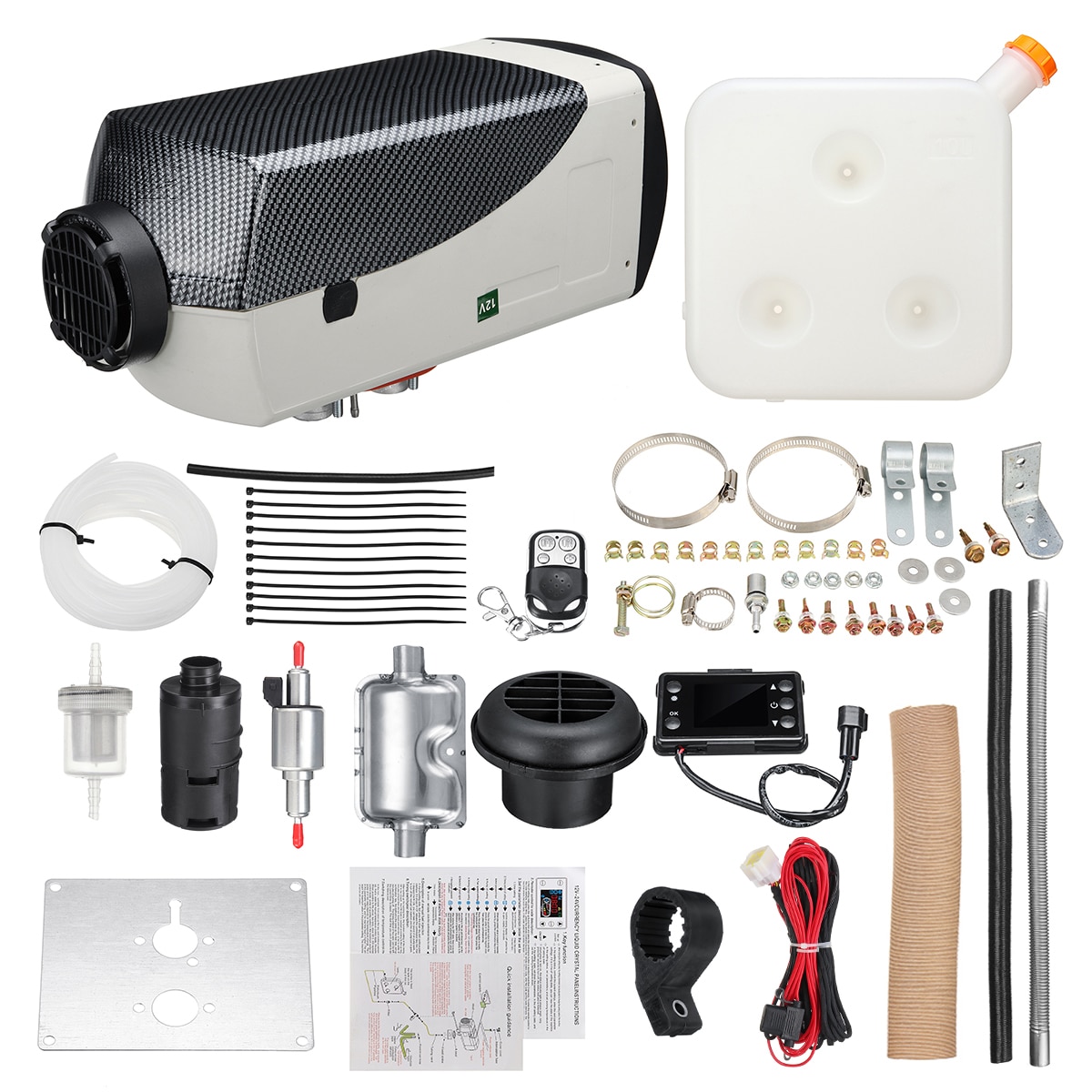 Incalzitor, HCalory, Incalzire Stationara, 12V, 8kW, Comutator LCD ...