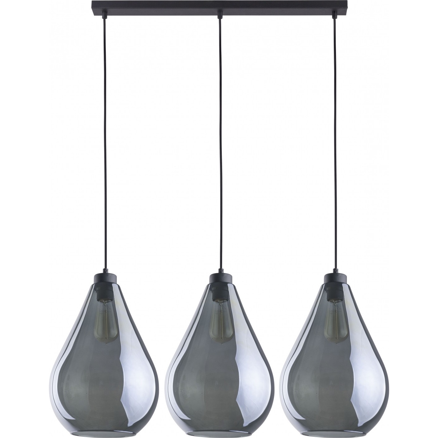 Lustra Fuente Lampa Wiszaca Czarna Listwa 3 Socluri, Culoare Gri, E27 ...