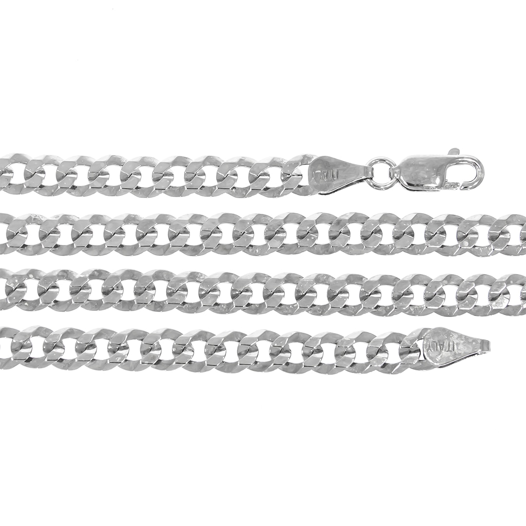 Lant Argint Barbatesc cu Zale Rotunde Plate - eMAG.ro