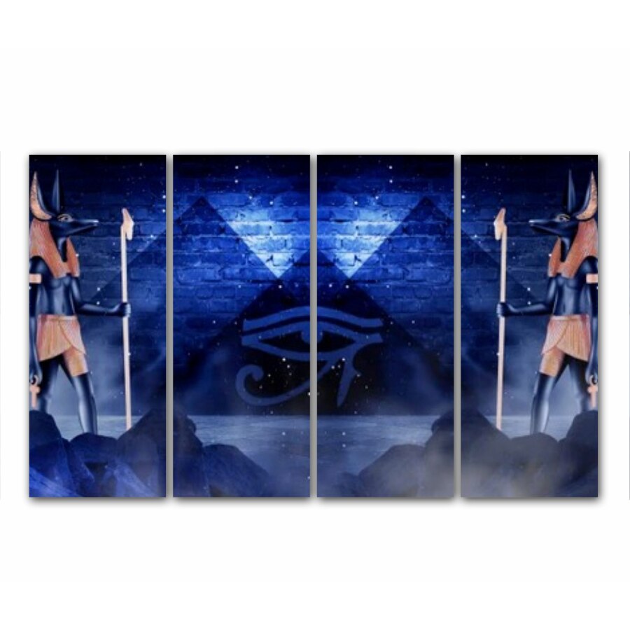Set 4 Tablouri Multicanvas, Anubis - Zeul Mortilor 603, Tipar UV direct ...