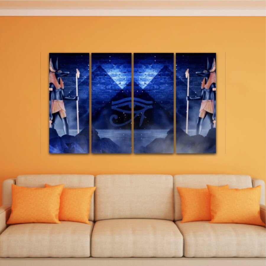 Set 4 Tablouri Multicanvas, Anubis - Zeul Mortilor 603, Tipar UV direct ...