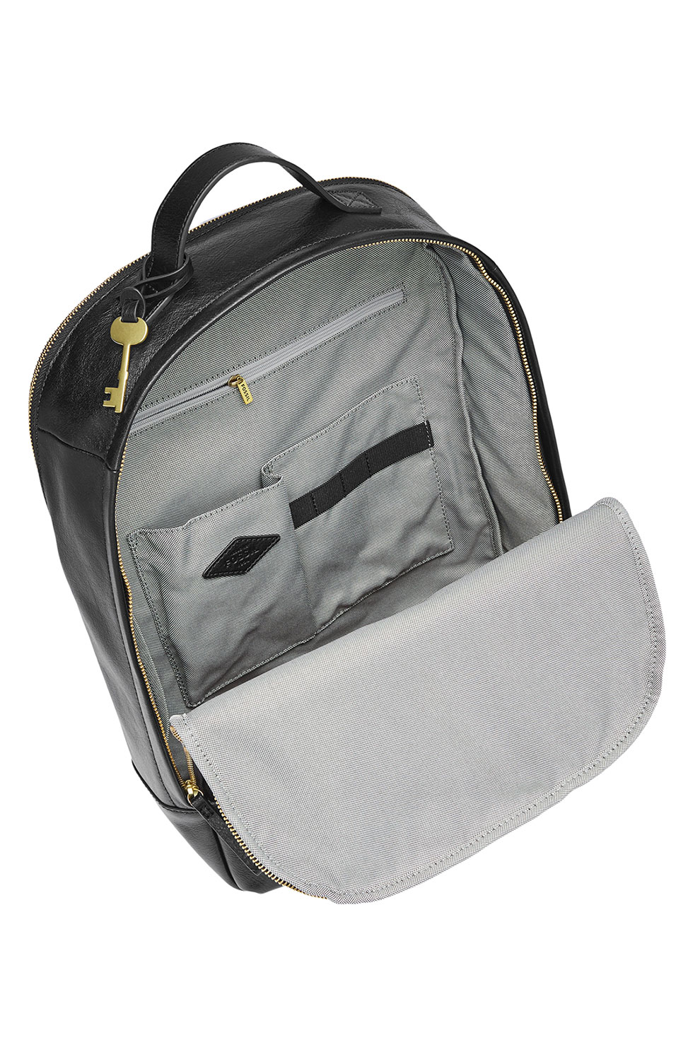 Fossil, Раница Tess от еко кожа с джоб за лаптоп, Черен - eMAG.bg