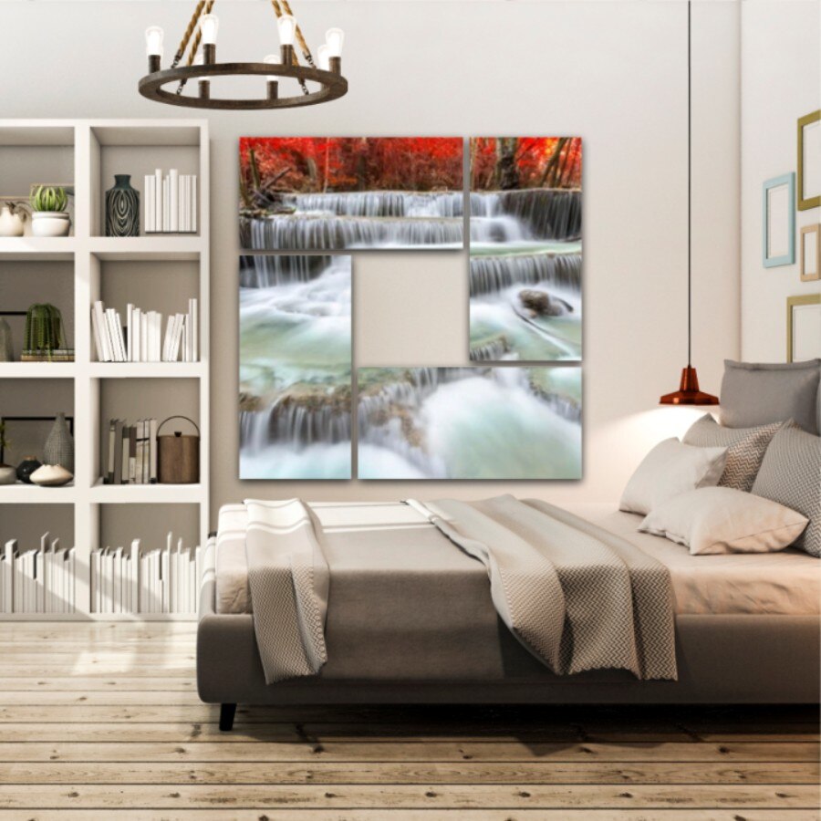 Set 4 Tablouri Multicanvas, Cascada in Thailanda 667, Tipar UV direct ...