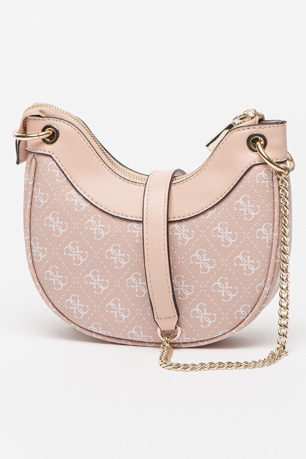 Guess, Geanta crossbody de piele ecologica Kasinta, Roz prafuit - eMAG.ro