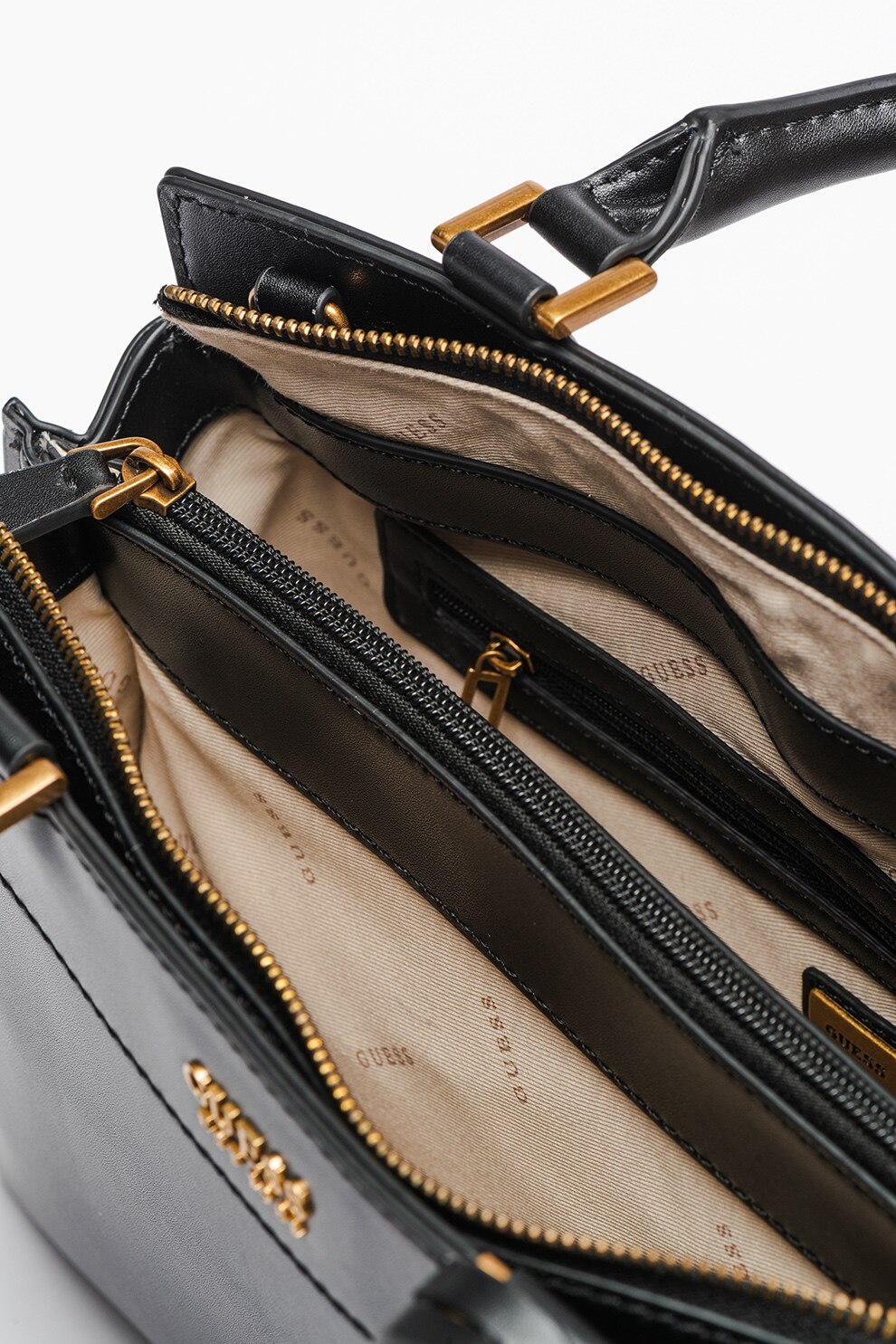 Guess, Geanta shopper de piele ecologica Katey, Negru - eMAG.ro