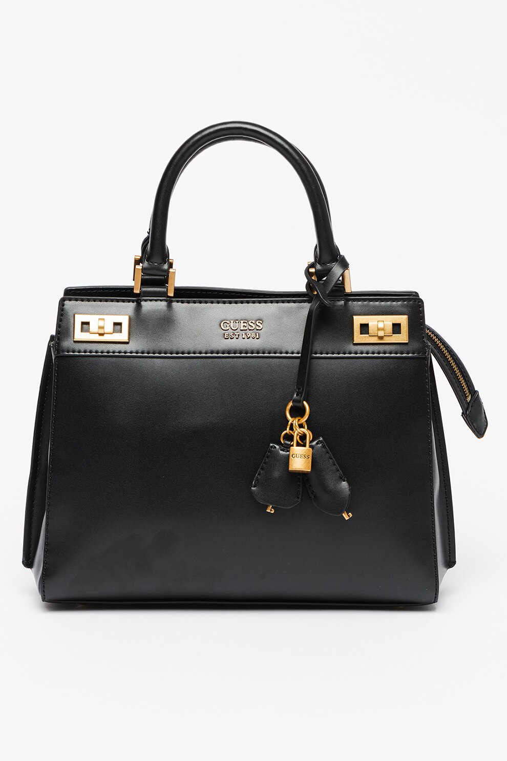 Guess, Geanta shopper de piele ecologica Katey, Negru - eMAG.ro