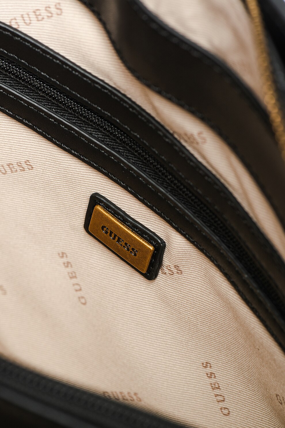 Guess, Geanta shopper de piele ecologica Katey, Negru - eMAG.ro