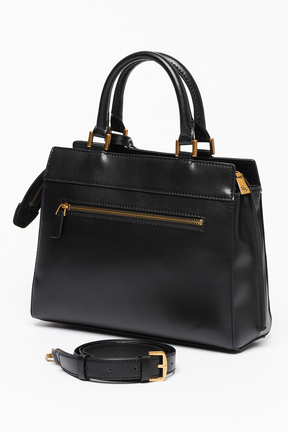 Guess, Geanta shopper de piele ecologica Katey, Negru - eMAG.ro