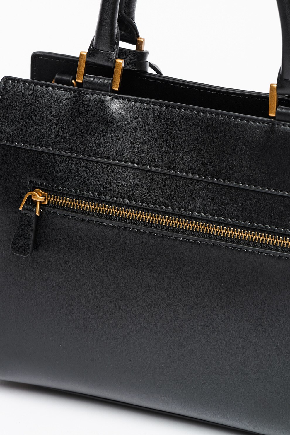 Guess, Geanta shopper de piele ecologica Katey, Negru - eMAG.ro