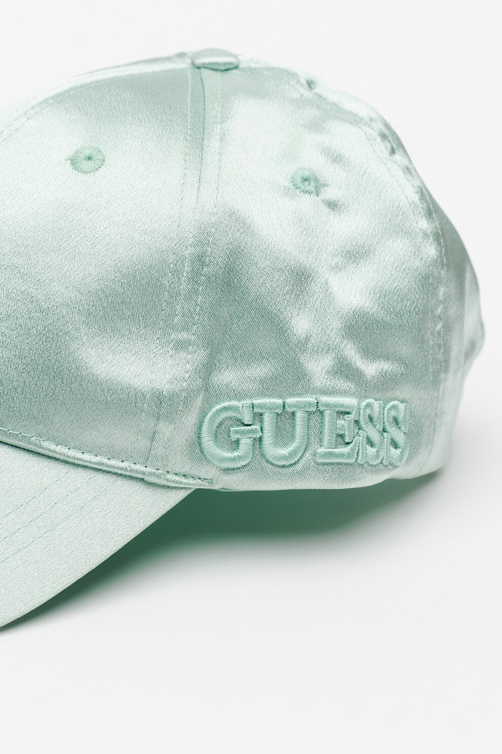 Guess, Sapca ajustabila cu logo brodat, Verde deschis, 57 CM - eMAG.ro