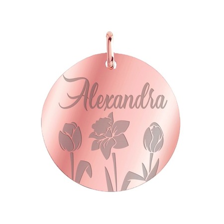 Martisor Pandantiv Inox Banut Rose Gold Nume Alexandra - eMAG.ro